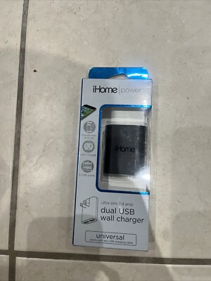 iHome AC Pro 3.4A 2 USB-A Port Slim Wall Charger, NEW SEALED | eBay
