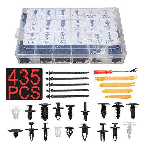 435 PCS Plastic Clip Car Body Retainer Push Pin Trim Rivet Panel Mould ...