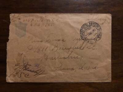 WW1 SOLDIERS MAIL KNIGHTS COLUMBUS CO C 303 FRANCE CENSORED STAMP ...