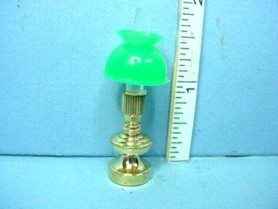 Miniature Desk Lamp Non-Electric #BL835G Brass Color Base 1/12th Scale ...