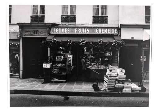 1990s French Legumes Vegetables Fruits Cremerie Dairy Store Vintage ...