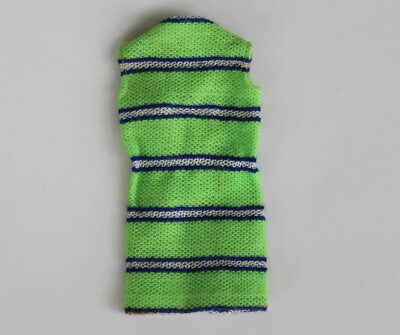Vintage 1970 Barbie Doll Now Knit Fashion #1452 Green Striped Mod Dress ...