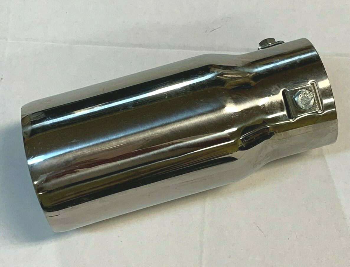 3" POLISHED INSIDE POINTED EDGE ROUND STAINLESS EXHAUST MUFFLER TIP ...