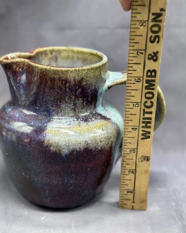 Stoneware Pottery Pitcher Vase Handmade Utensil Kitchen Incredible ...