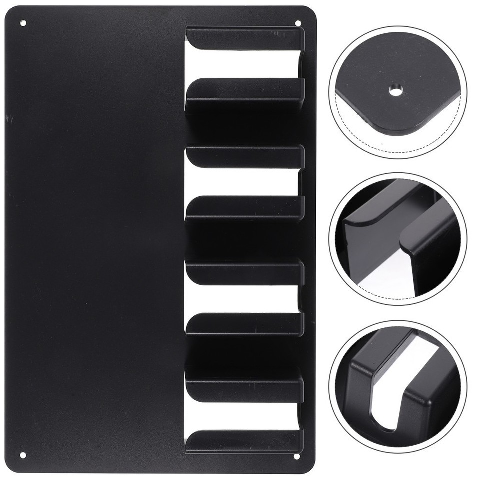 Wall Mounted Hair Holder Hair Stylist Tools Storage Rack Black PP ...