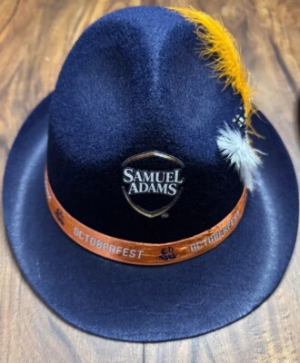Pair of Samuel Adams Octoberfest Fedora Hats Black Orange Preowned | eBay