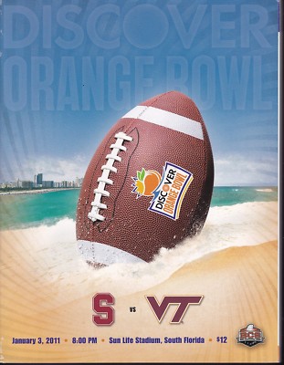 Stanford vs Virginia Tech 2011 Orange Bowl college football program | eBay