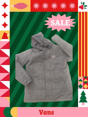 Vans Black Snap Jacket Coat Boys L | eBay