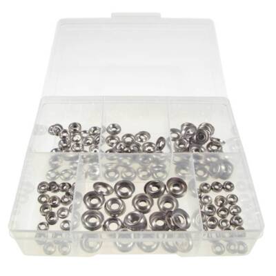 Qty 2 Assortment Kit 300 Piece 4g 6g 8g 10g 12g 14g Cup Washer ...