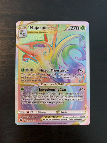 Carte Pokémon : Majaspic Vstar 196/195 Tempête Argentée Française NEUF ...
