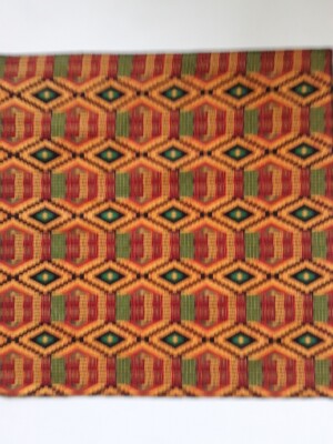 KENTE AFRICAN - DIAMOND PATTERN - BANDANA / HANDKERCHIEF HANDMADE 22" x ...