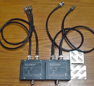 Pair Sennheiser AS12 BNC Antenna Splitter 1 in/2 out fits Evolution ...