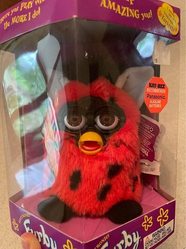 New Vintage 1999 Furby 70-800 Red and Black Ladybug with Brown Eyes NIB ...