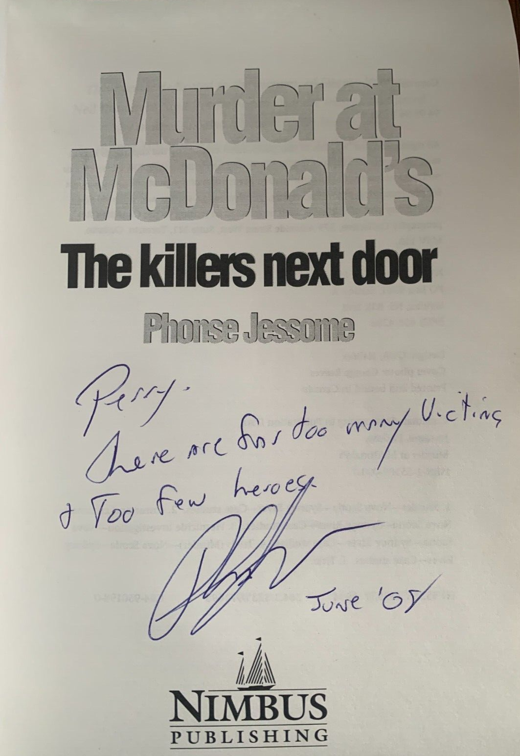 Murder At McDonald's The Killers Next Door by Phonse Jessome PB 1994 ...