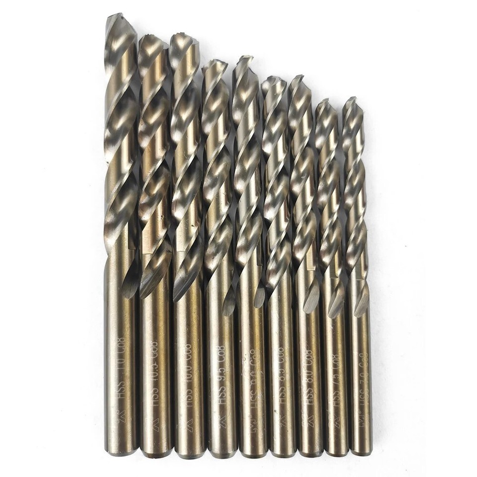 M42 8% High Cobalt Twist Drill Bits Set |For Stainless Steel Hard Metal ...