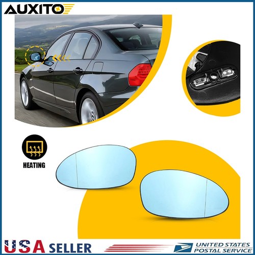 Pair of Heated Blue Side Mirror Glass For BMW E92 E93 335i M3 Coupe ...