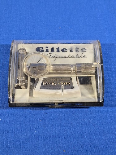 Gillette Fat Boy Adjustable Safety Razor 1960 F-3 With Case | eBay