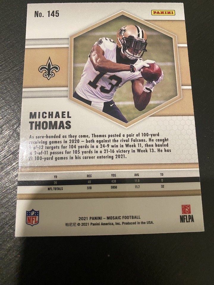 2021 Panini Mosaic MICHAEL THOMAS Base No.145 New Orleans Saints | eBay