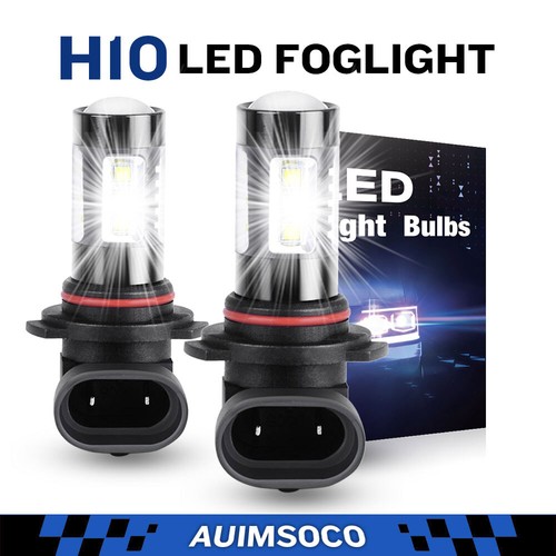 Pair H10 LED Fog Driving Light Bulbs Kit 9145 9140 White 6500K Super ...