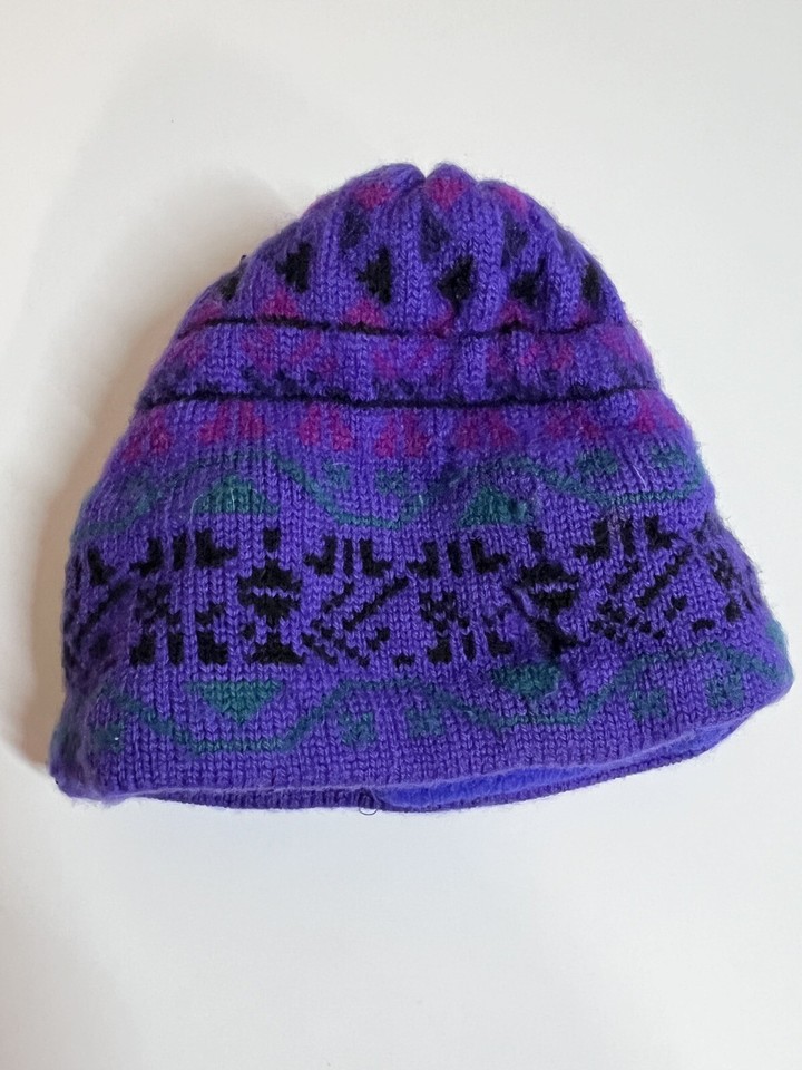 VTG Retro Aztec Columbia Sportswear Snow Hat Beanie Skiing Wool Canada SMALL | eBay