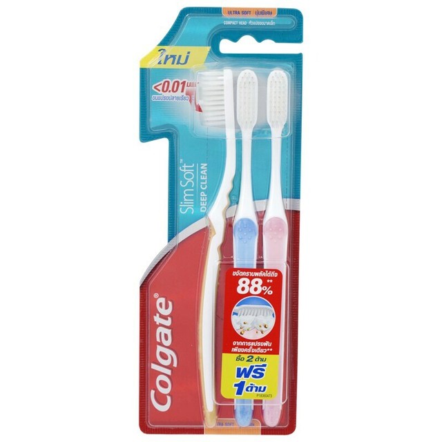Colgate Slim Soft Deep Clean Ultra Soft Toothbrush Pack 3 | eBay
