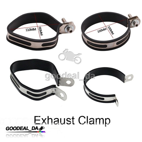 Motorcycle Exhaust Muffler Hanger Clamps Strap Mounting Brackets ...