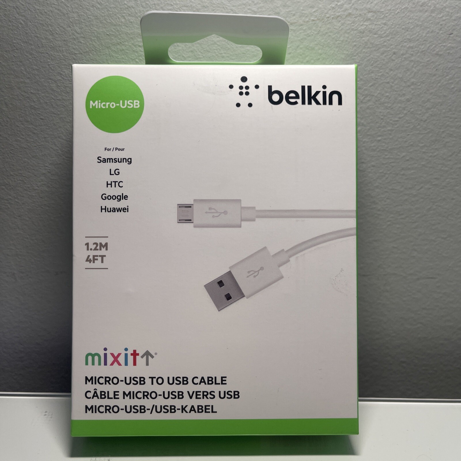 Belkin Micro USB Cable, 4' White | eBay