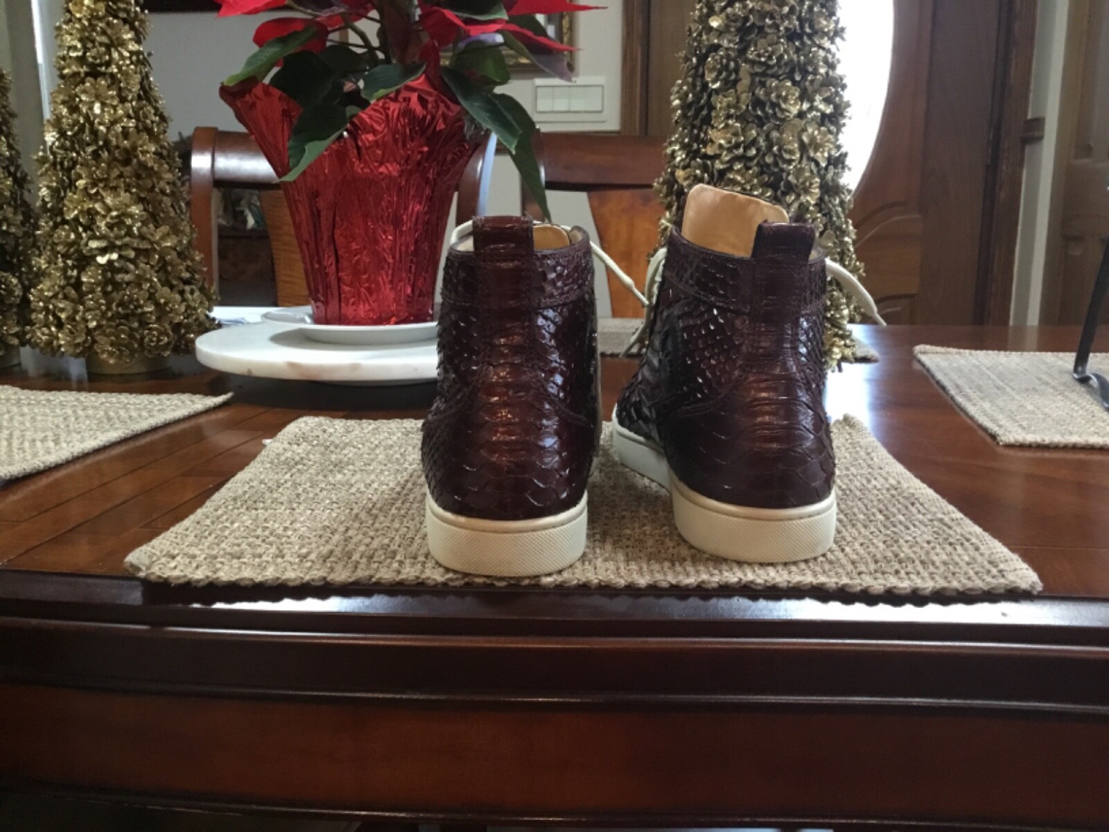 Authentic Mens Christian Louboutini Python shoes - Gem