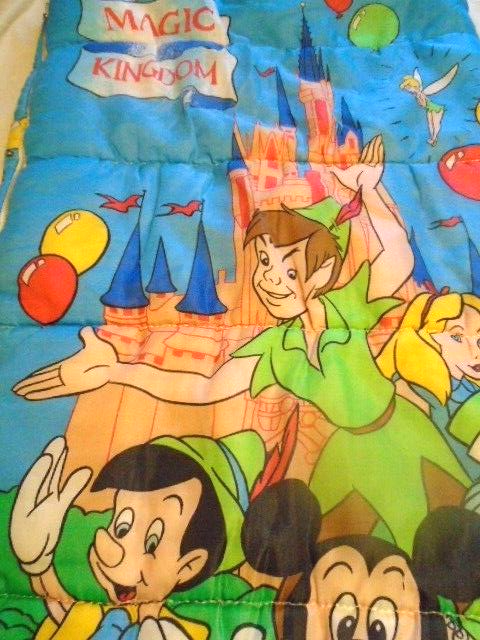 Magic Kingdom- sleeping bag/comforter- Mickey Mouse- Peter Pan | eBay