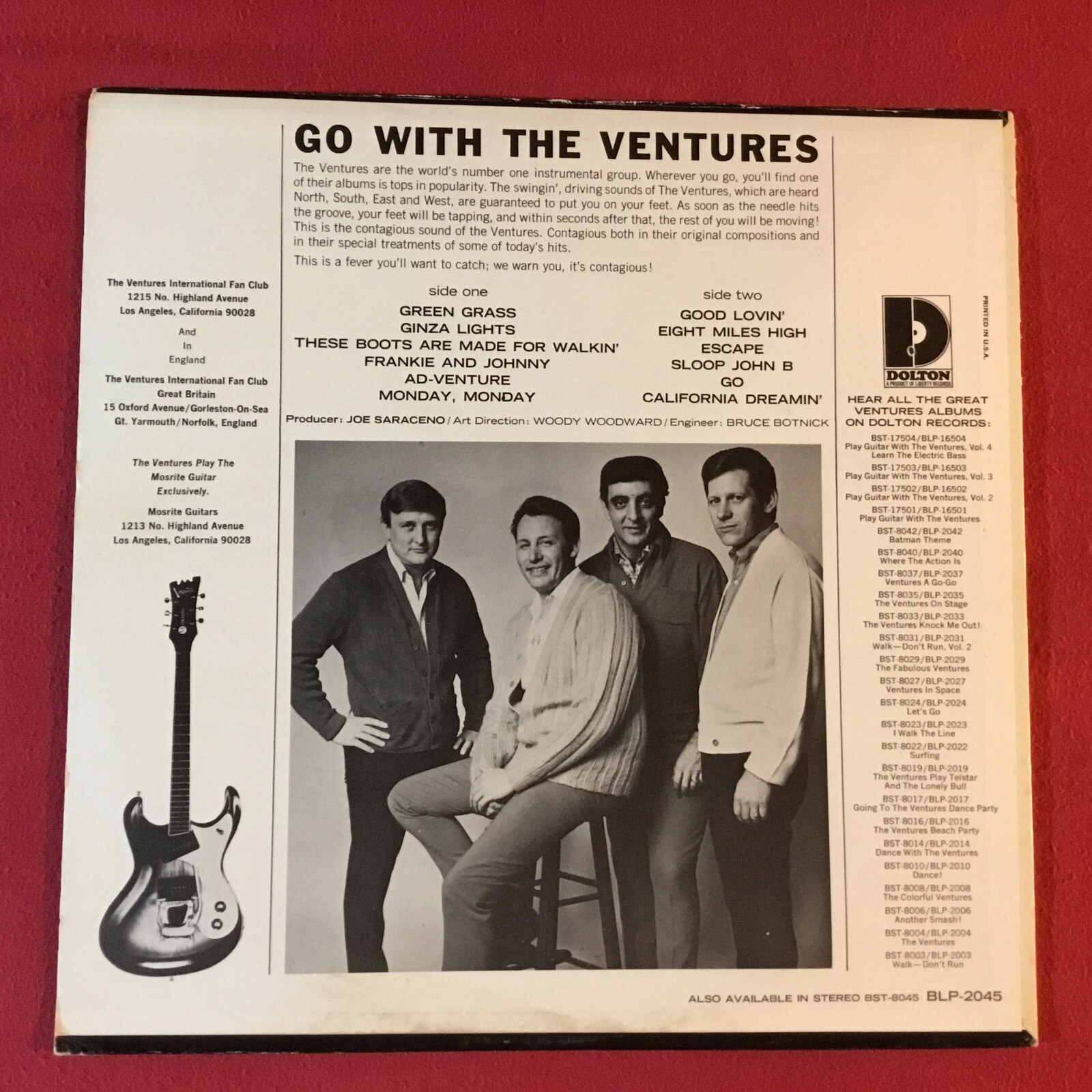 The Ventures – Go With The Ventures *1966:Vinyl [EX] copy MONO Dolton ...
