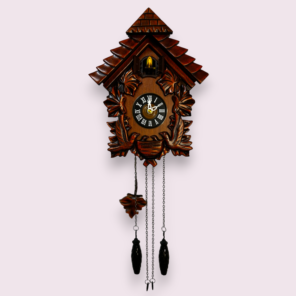 Cuckoo Clock Wall Wooden Auto Night shut off function Traditional W6760 ...