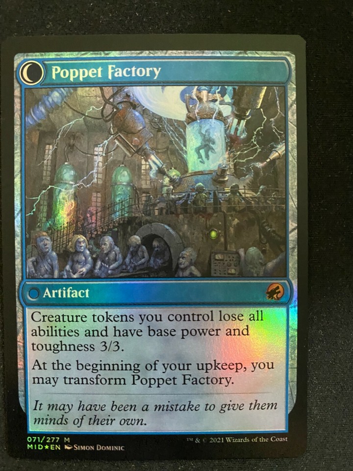 MTG Innistrad Midnight Hunt Poppet Stitcher foil. Pack fresh | eBay