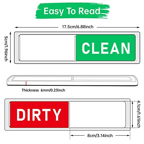 Clean Dirty Dishwasher Slide Magnet Sign for Kitchen Organization ...