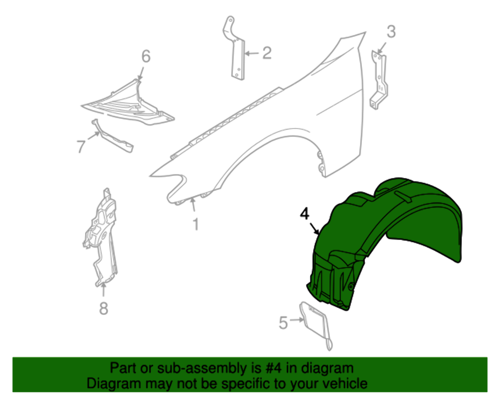 BMW 51717136679 Genuine OEM Factory Original Fender Liner for sale ...
