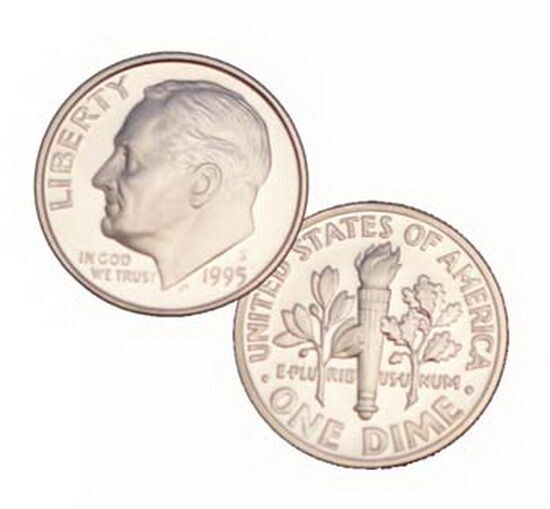 Dime Coin Front And Back