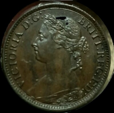 1891 Great Britain / British Farthing. English . HIGH GRADE ...