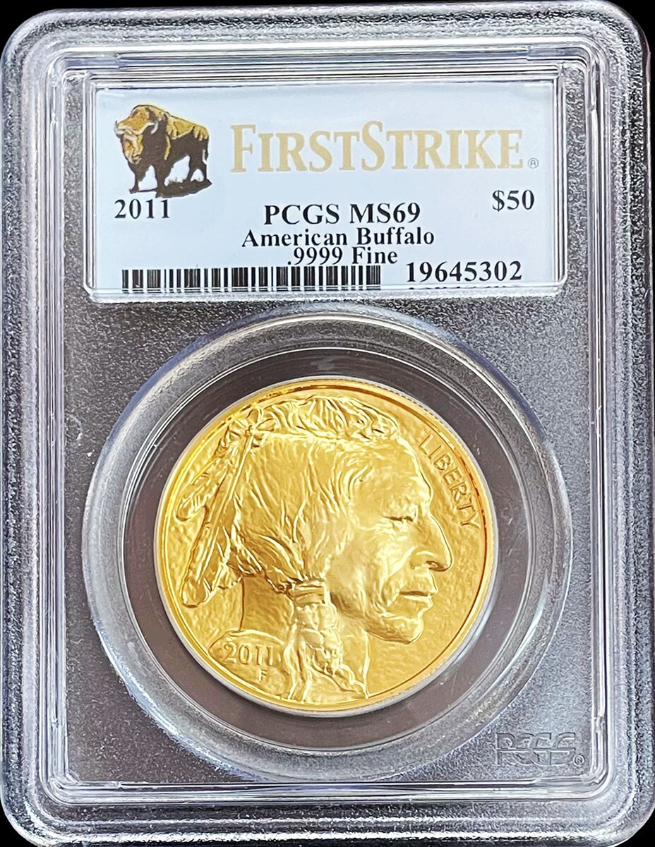 2011 GOLD US BUFFALO $50 DOLLAR 1 OZ COIN PCGS MS 69 FIRST STRIKE | eBay
