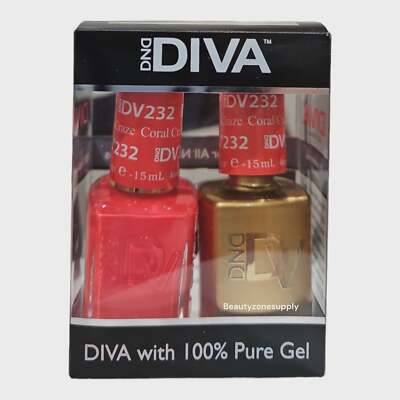 DND Diva Duo Gel & Lacquer 232 Coral Craze | eBay