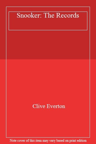 Snooker: The Records By Clive Everton 9780851124483 | eBay