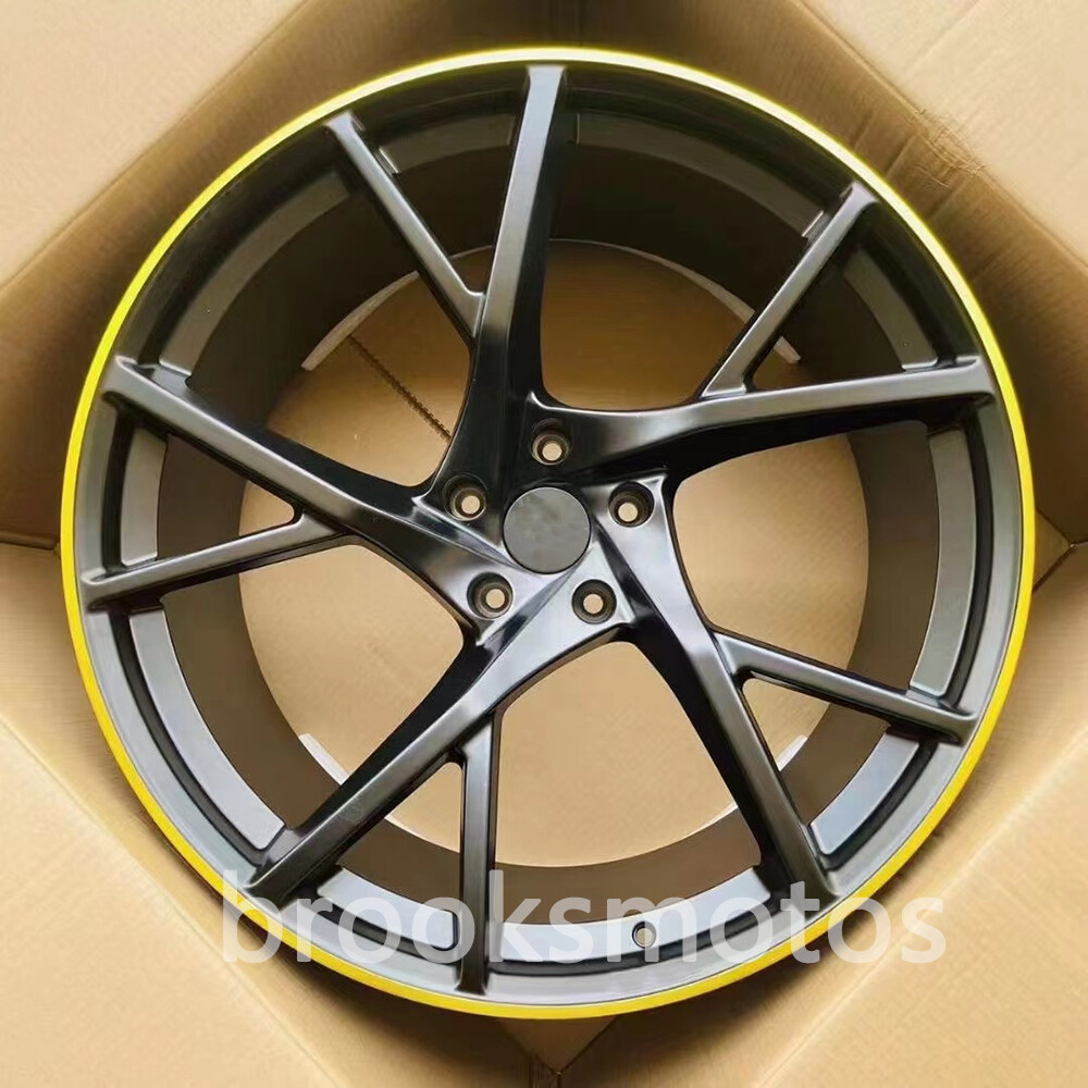 23" M STYLE YELLOW LINE FORGED WHEELS RIMS FITS LAMBORGHINI URUS 23X10 ...