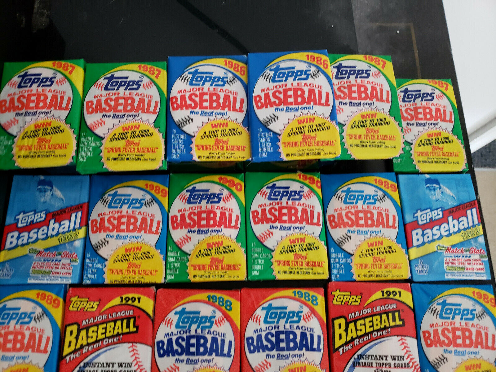 Topps Baseball Wax Packs Lot (10 Unopened, Vintage 1980s/1990s)