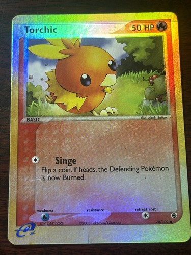 Pokémon TCG Torchic EX Ruby & Sapphire 74/109 Reverse Holo - LP | eBay