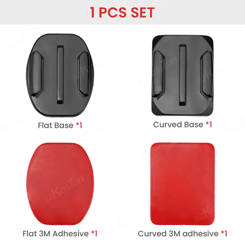 Helmet Adhesive Sticky Mounts Flat Curved Mount for Gopro Hero 13 12 11 ...