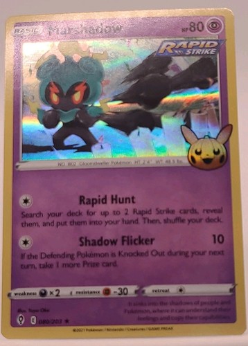 Marshadow - 080/203 - Holo Rare - Evolving Skies - NM/M - Pokemon Card ...