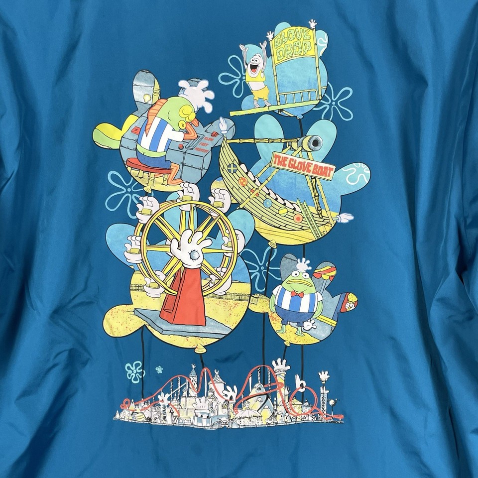 SpongeBob Glove World Staff Rain Jacket Wind Breaker Large Limited ...