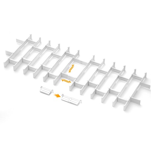 HiYZ Expandable Drawer Dividers with Inserts, Large Kitchen Utensils ...