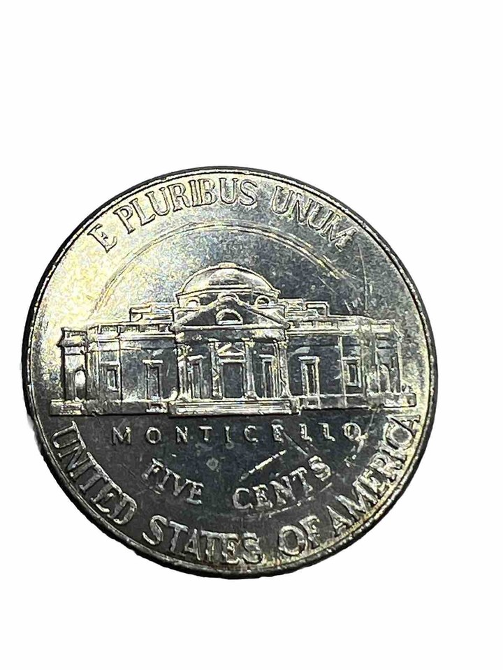 2016 P Jefferson nickel ERROR STRUCK THROUGH RING AND FACE SMALL HOLE ...