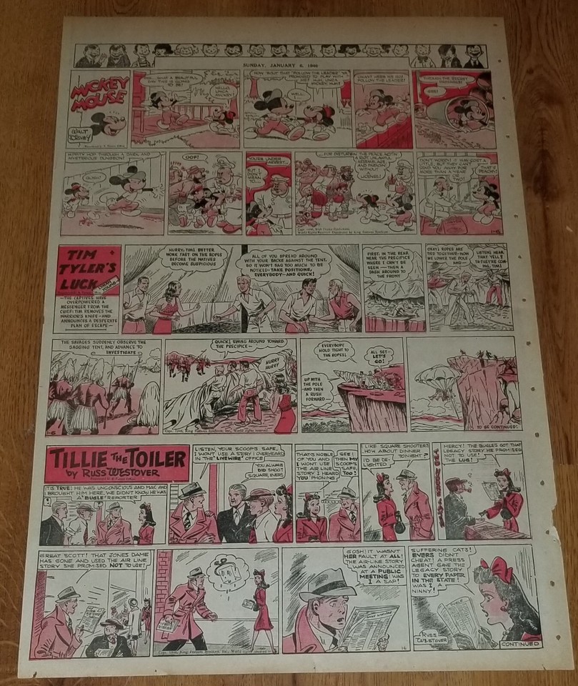 Lot of (51) 1946 SUNDAY COMICS Lil Abner Abbie and Slats comic page ...