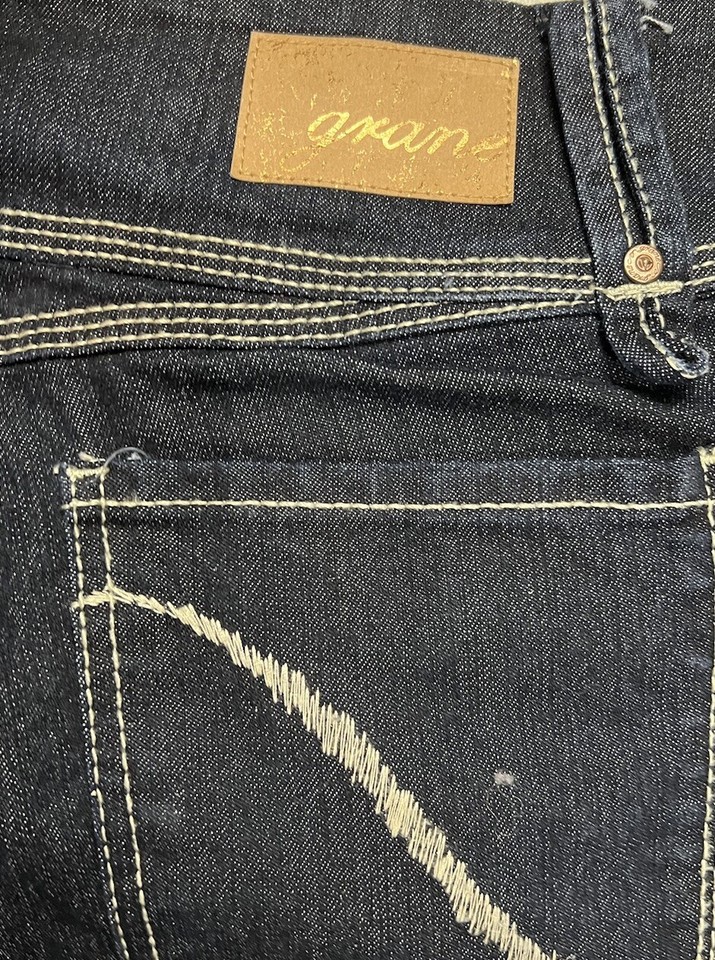 Grane Womens Low Rise Cuffed Capri Stretch Dark Blue Jeans Size 3 ...
