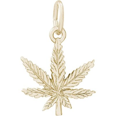 Rembrandt Charms Marijuana Leaf Charm 10kt Yellow Gold | eBay